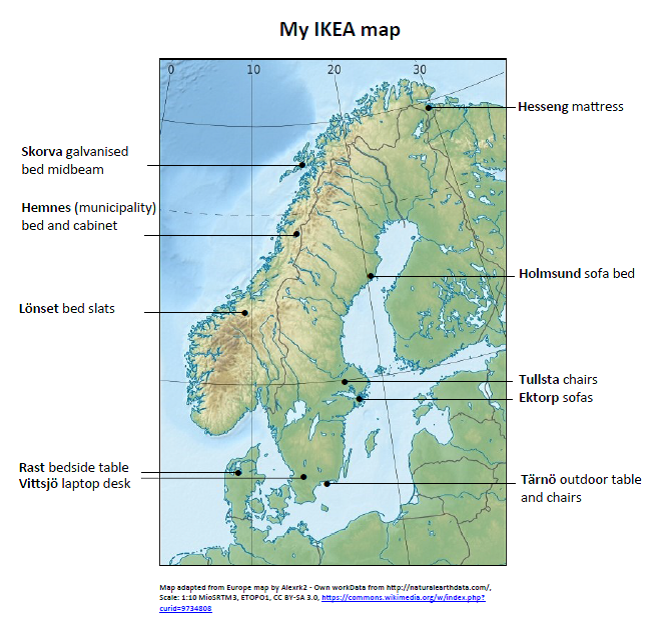 My IKEA map – Language alive